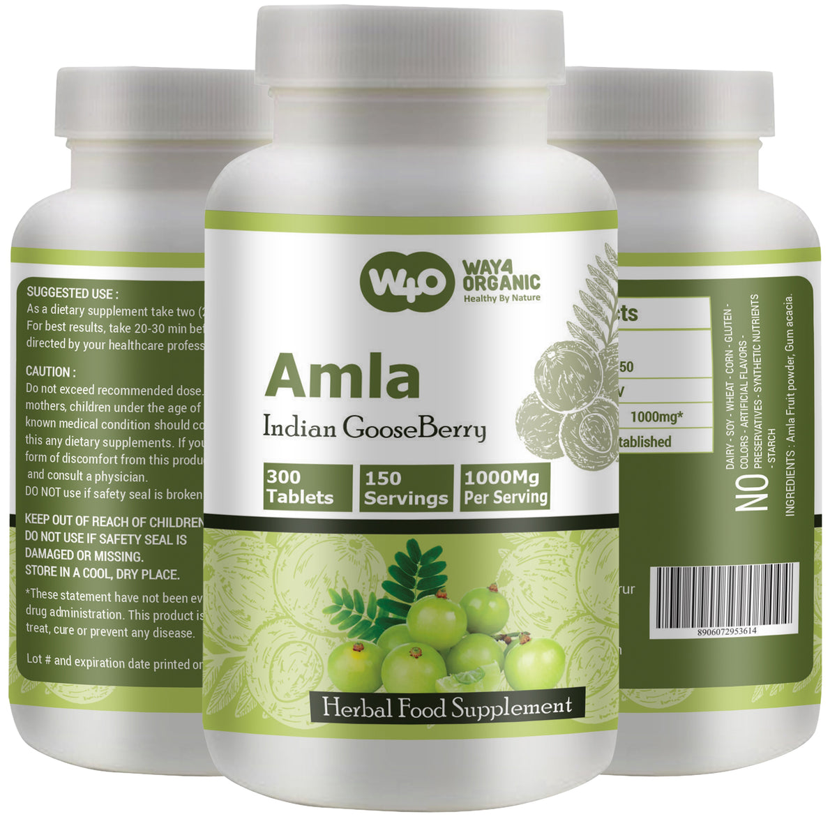 Amla Fruit Extract Capsules (Tablets) - 300 Pills, 150 Servings, 1000 ...